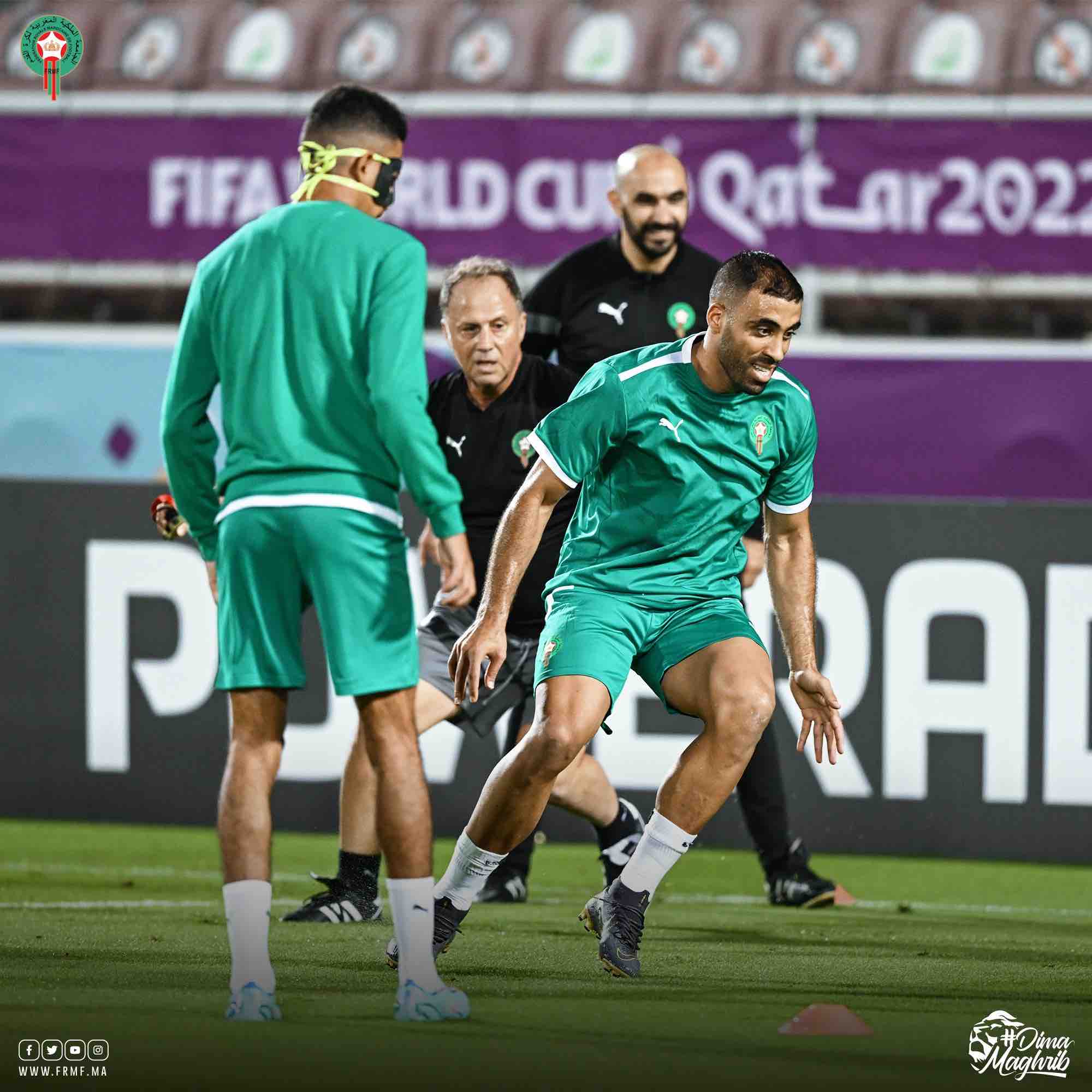 (Photos) Mondial 2022: 1ère séance d'entraînement de l'équipe du Maroc ...